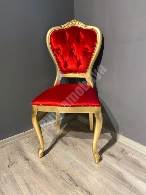 Klasik Sandalye Oymalı Altın Varak | Buğra Mobilya Aksesuar